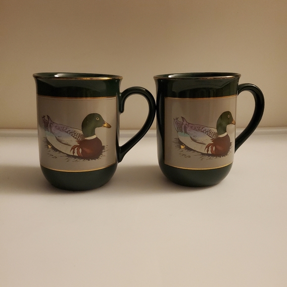 Otagiri | Dining | Otagiri Japan Duck Mallard Mugs Ser Of 2 Gold Trim ...